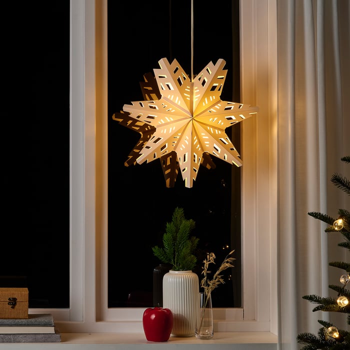 STRÅLA lamp shade, snowflake, 48 cm - IKEA