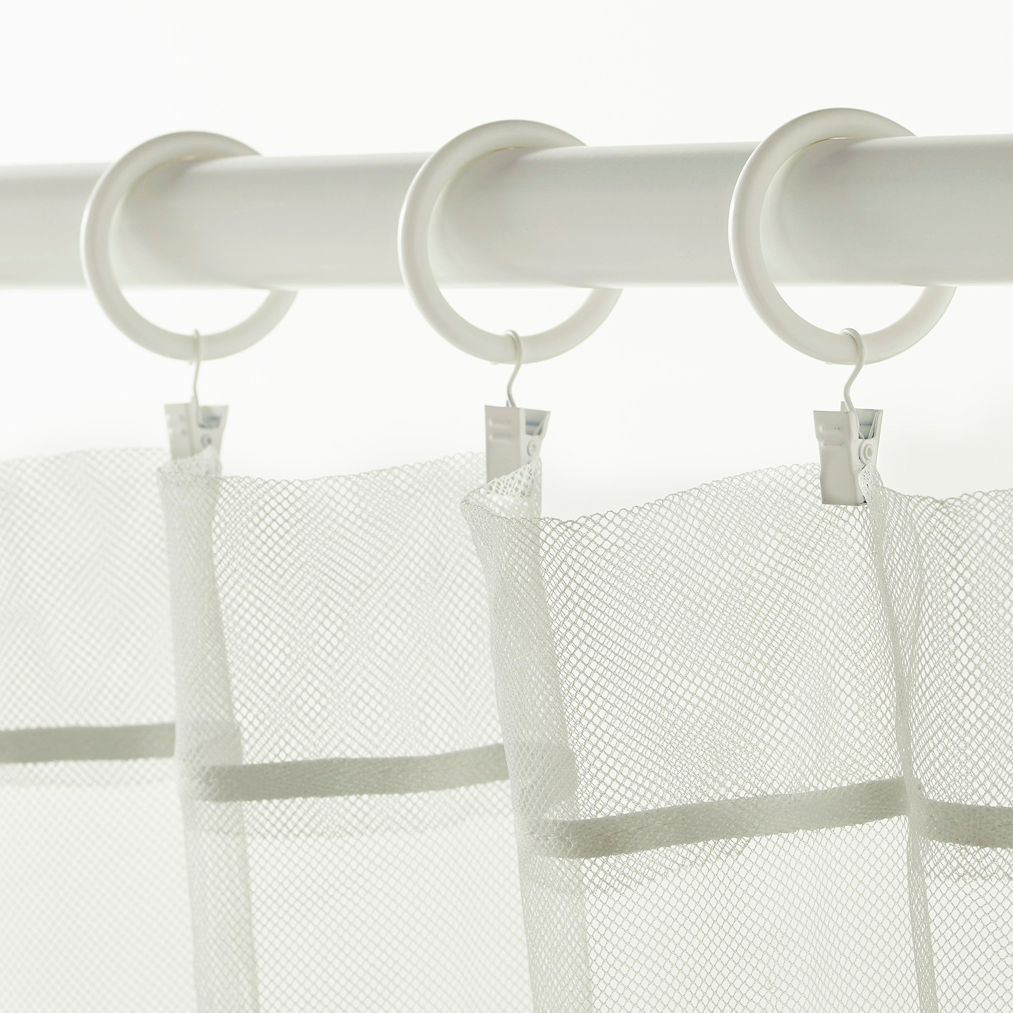 SYRLIG Curtain ring with clip and hook, white, 38 mm - IKEA SYRLIG Curtain ring with clip and hook, white, 38 mm - IKEA