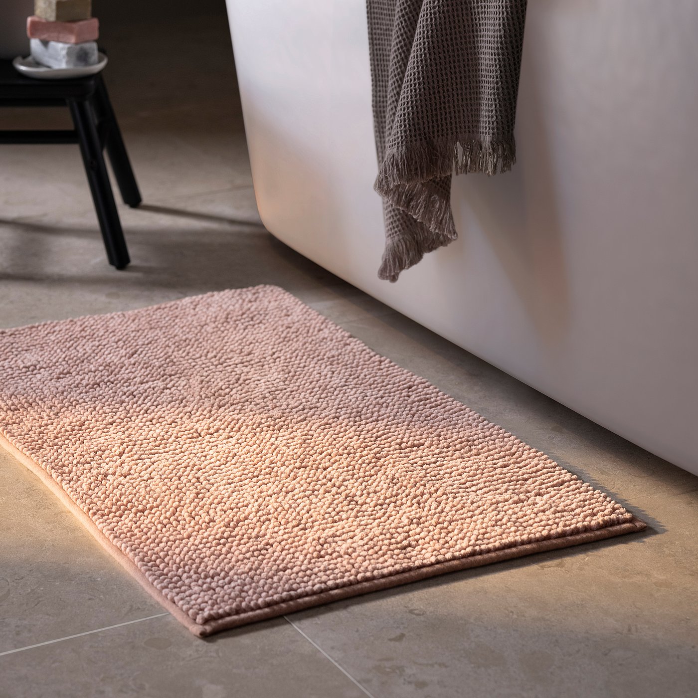 Pink shower mat store