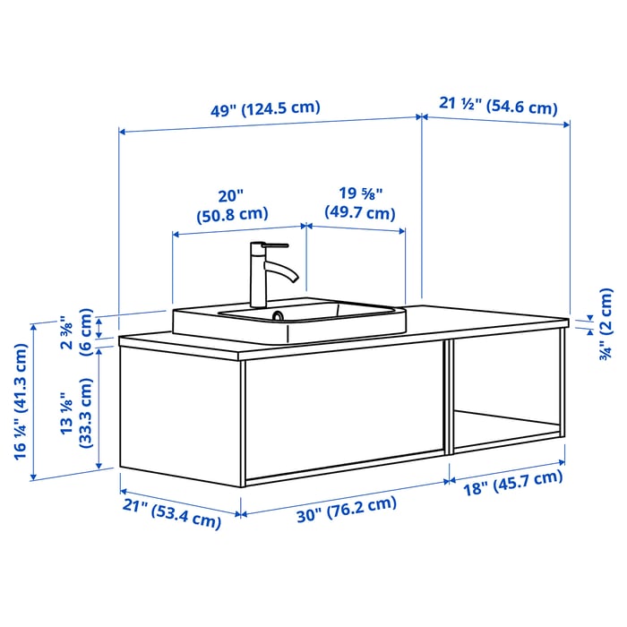 ÄNGSJÖN / BACKSJÖN Mueble de lavabo/lavabo - IKEA Mexico