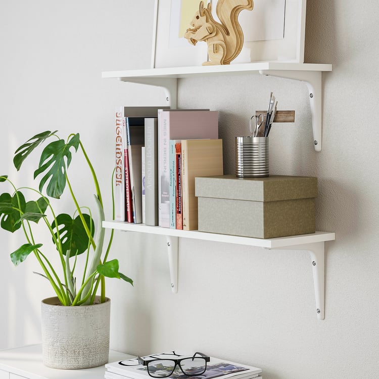 BURHULT / SIBBHULT Repisas de pared, blanco/blanco, 59x20 cm - IKEA Mexico