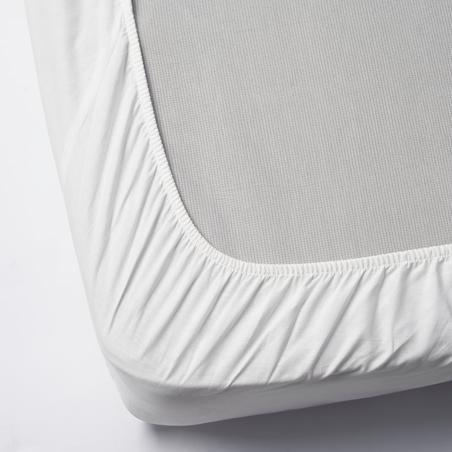 DVALA Juego de sábanas, blanco, Individual - IKEA Mexico