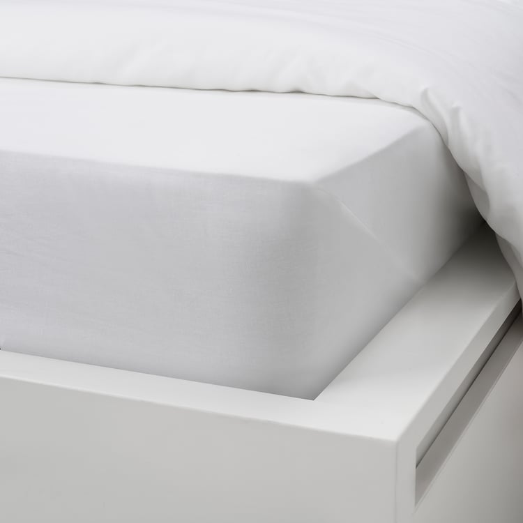 DVALA Juego de sábanas, blanco, King - IKEA Mexico