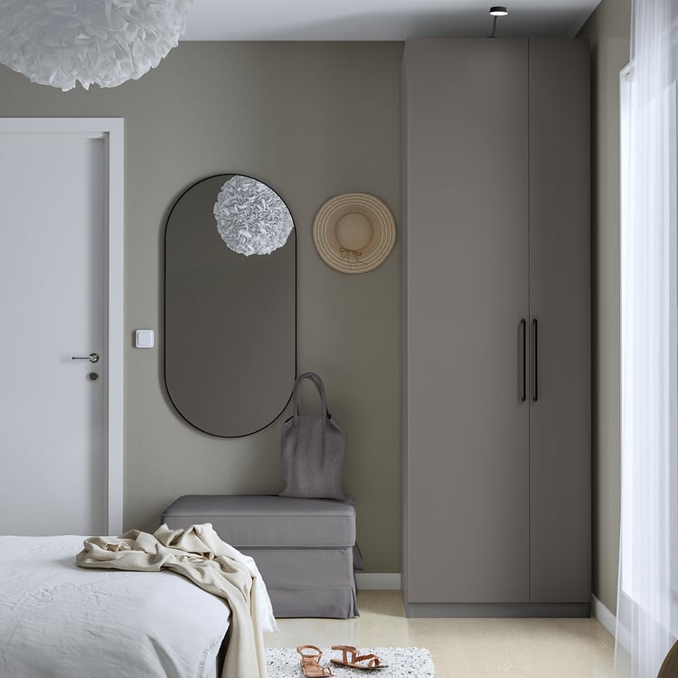 PAX / FORSAND Combinación de clóset, gris oscuro/gris oscuro, 75x60x236 ...