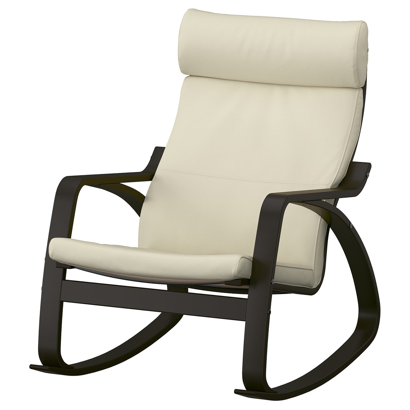 POÄNG Silla mecedora, negro-café/Glose Color hueso - IKEA Mexico