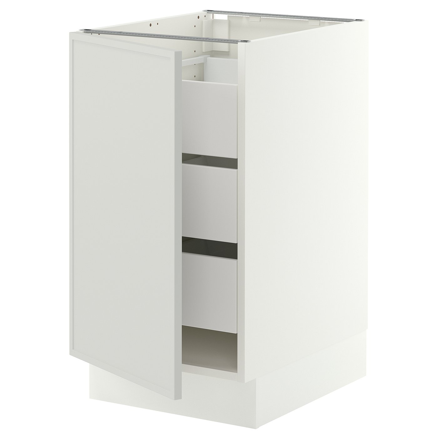 SEKTION / MAXIMERA Gabinete bajo 1 puerta 3 cajones, blanco/Aspudden ...
