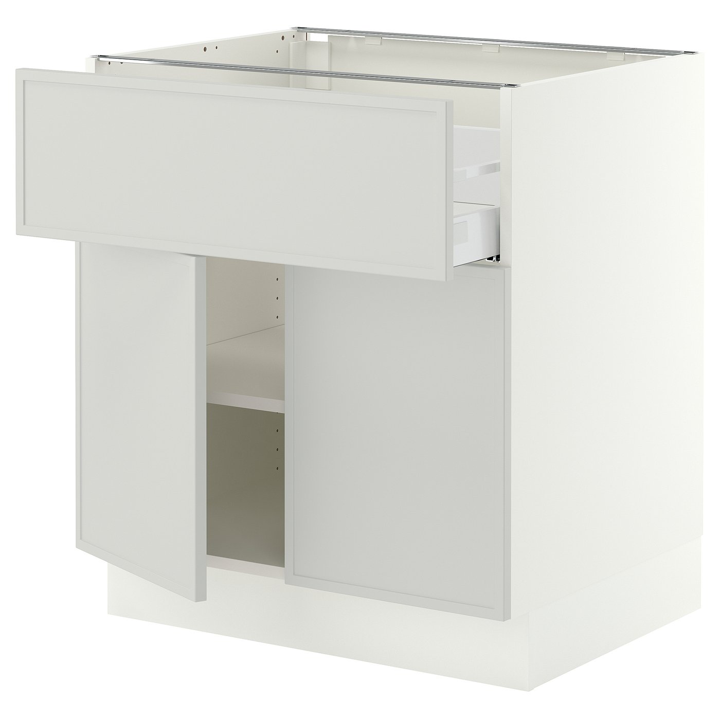 SEKTION / MAXIMERA Gabinete bajo 2 puertas 1 cajón, blanco/Aspudden ...