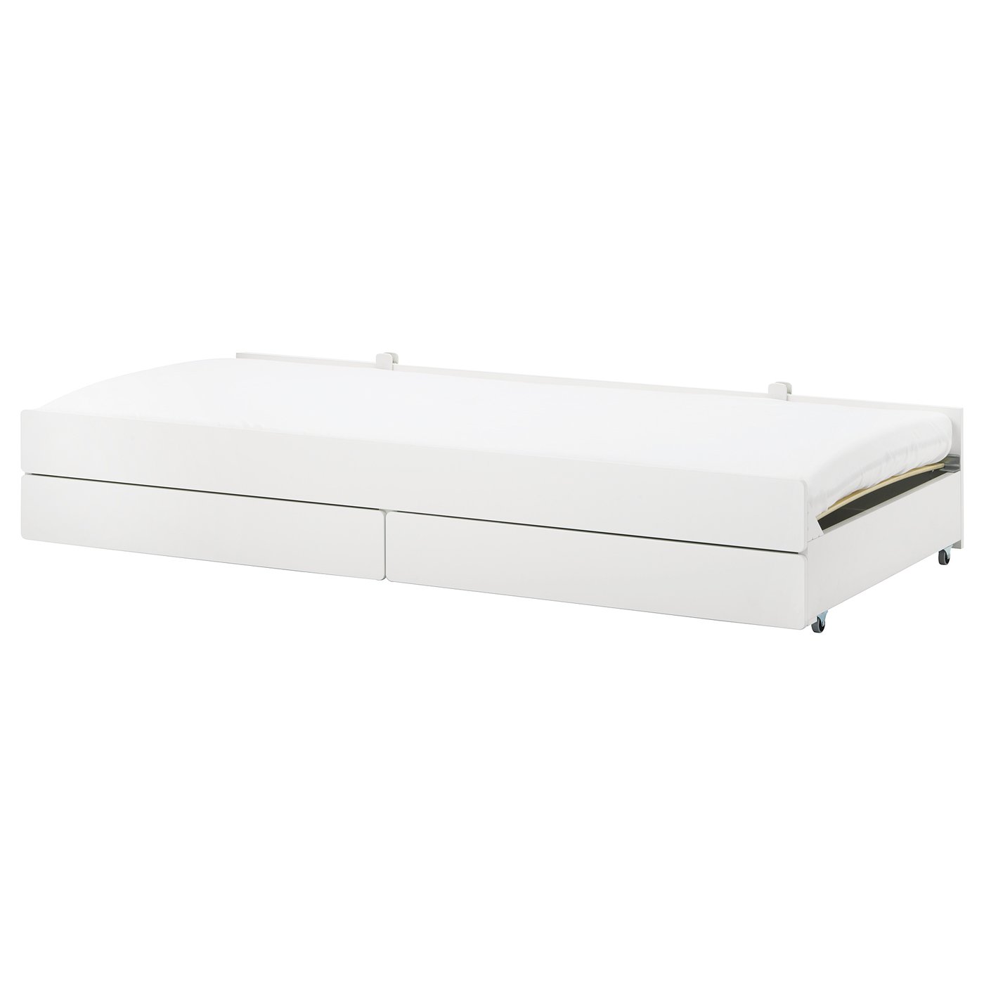 SLÄKT Cama inferior con almacenamiento, blanco, Individual - IKEA Mexico