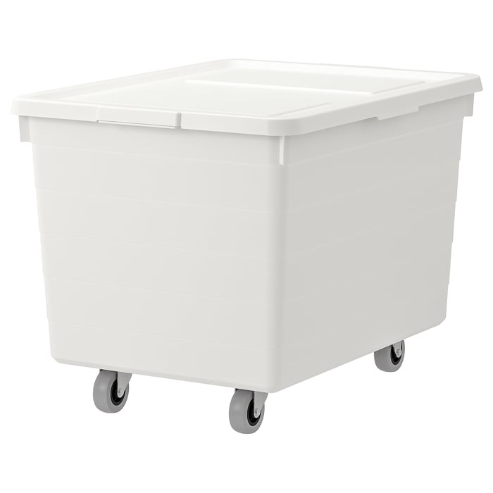 SOCKERBIT Cajón c/ruedas y tapa, blanco, 38x51x37 cm - IKEA Mexico