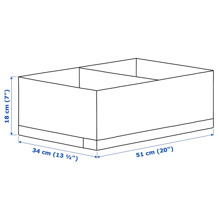 STUK Caja c/compartimentos, blanco, 34x51x18 cm - IKEA Mexico