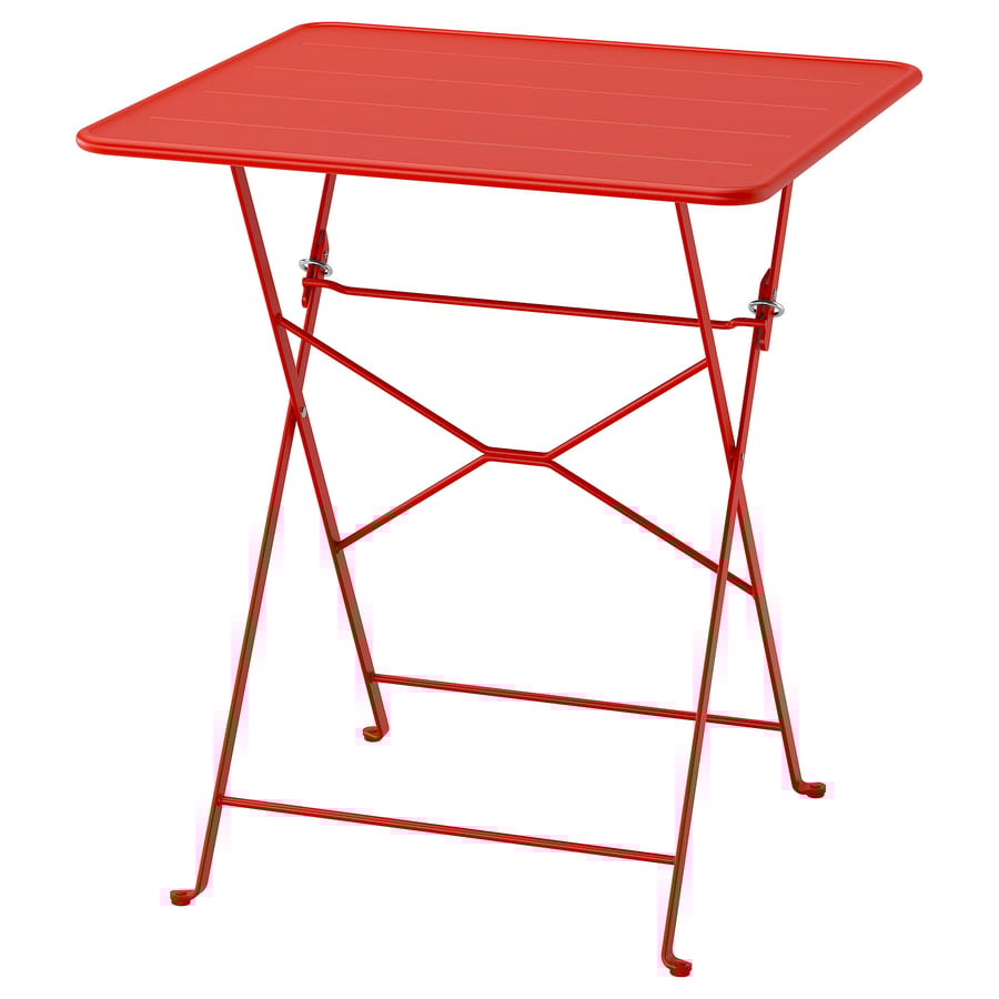 SUNDSÖ Mesa, rojo vivo exterior, 65x65 cm - IKEA Mexico