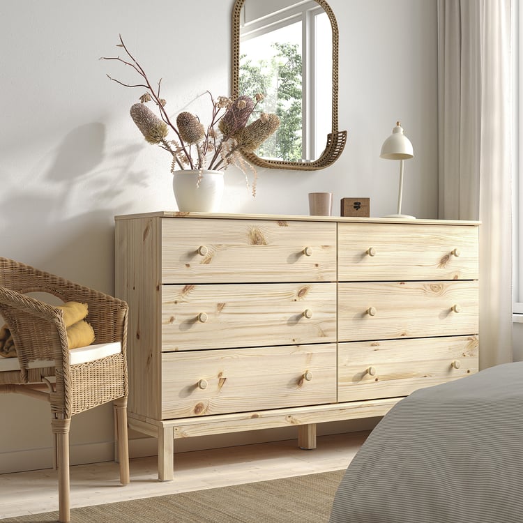 TARVA Cómoda de 6 cajones, pino, 151x92 cm - IKEA Mexico
