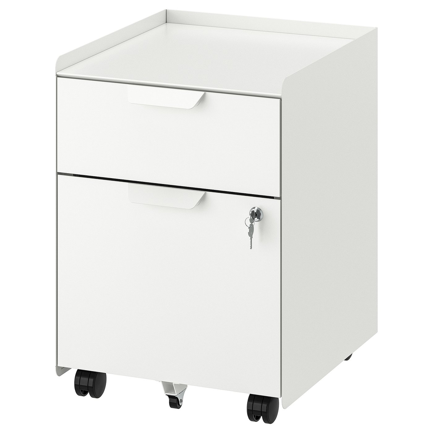 TROTTEN Cajonera de 2 cajones y ruedas, blanco - IKEA Mexico