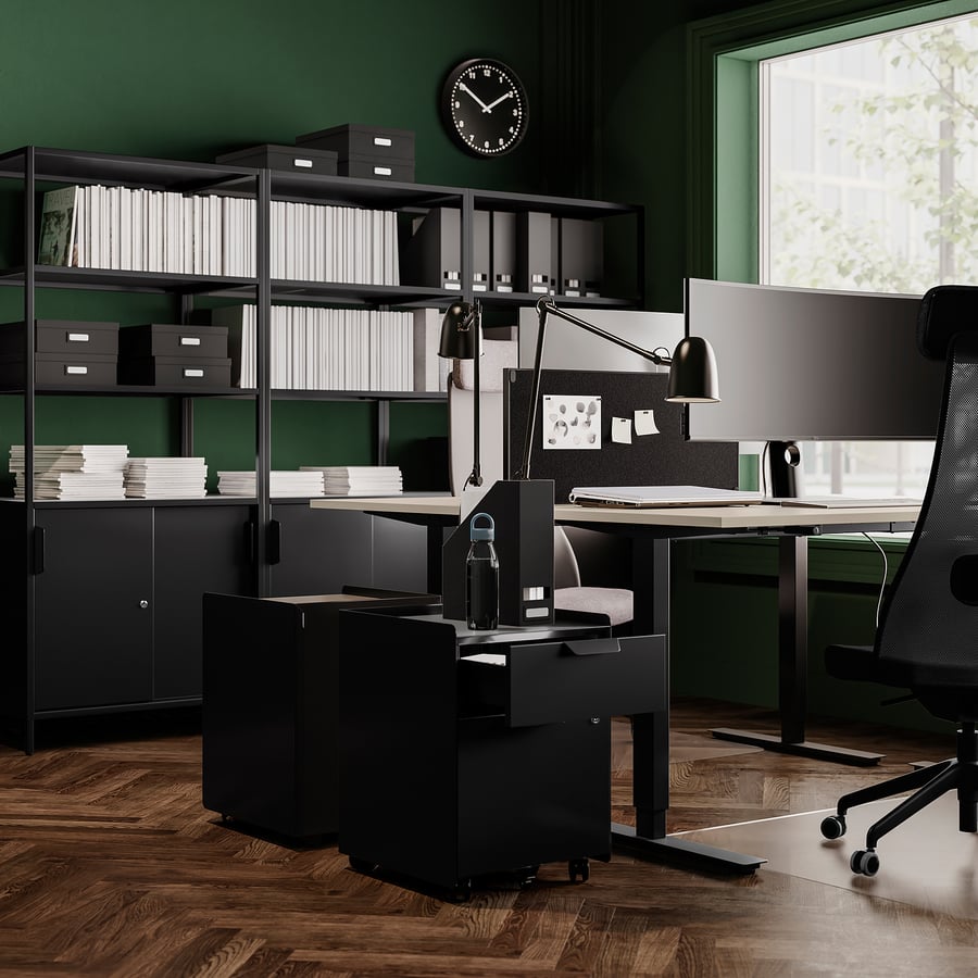 TROTTEN Estructura para mesa regulable, carbón, 120/160 cm - IKEA Mexico