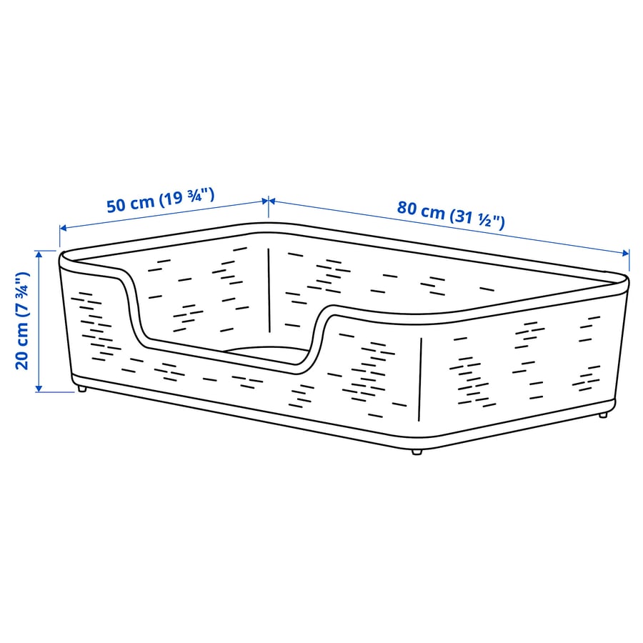 UTSÅDD Cama para perro, ratán, 80x50x20 cm - IKEA Mexico