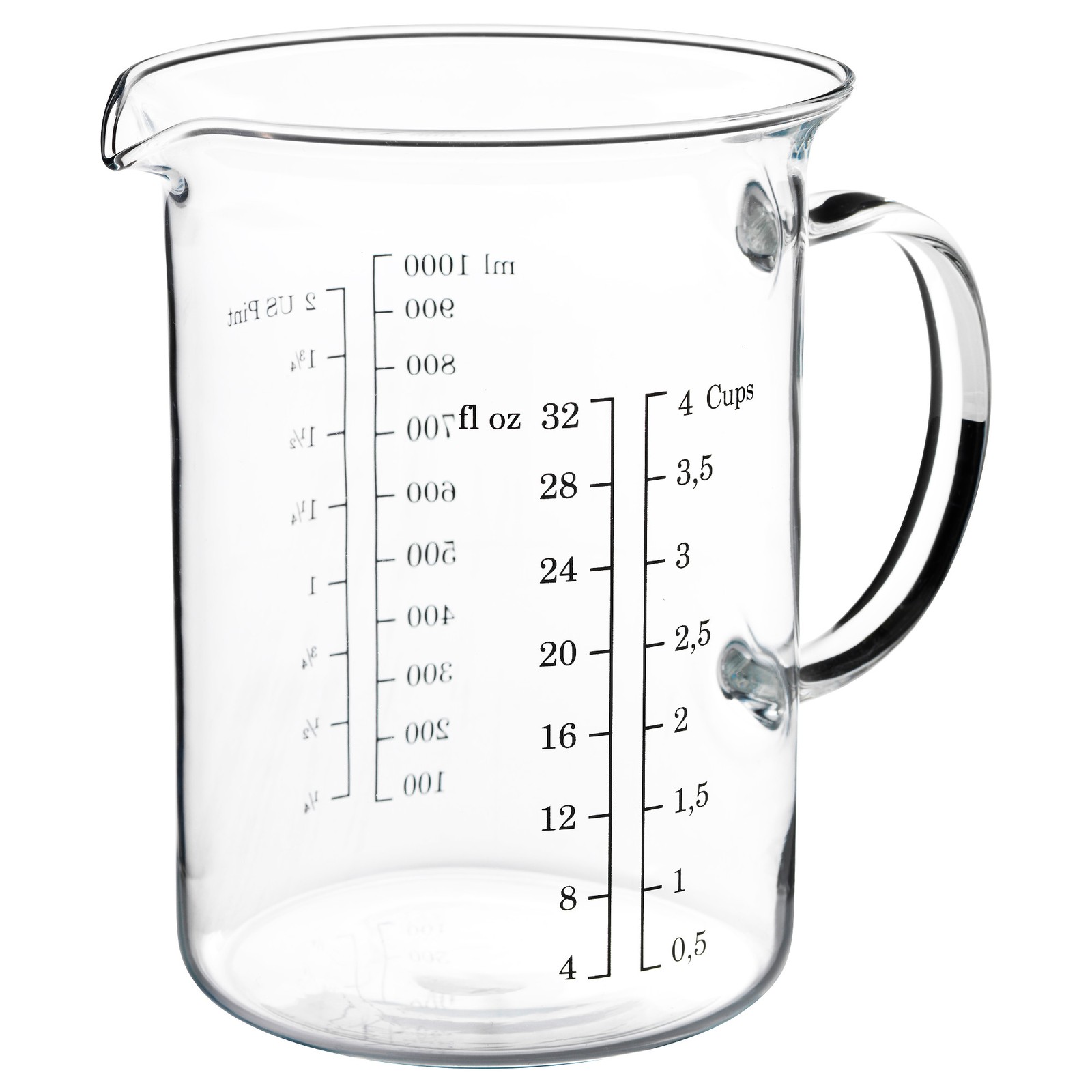 VARDAGEN Jarra graduada, vidrio, 1.0 l - IKEA