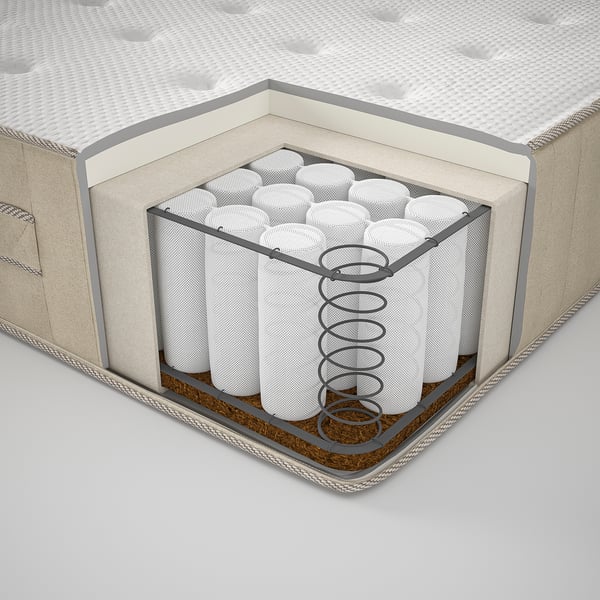 VATNESTRÖM Colchón de resortes, Firmeza media/natural, Queen - IKEA Mexico