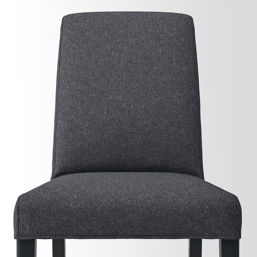 BERGMUND chair, black/Gunnared medium grey - IKEA Malaysia