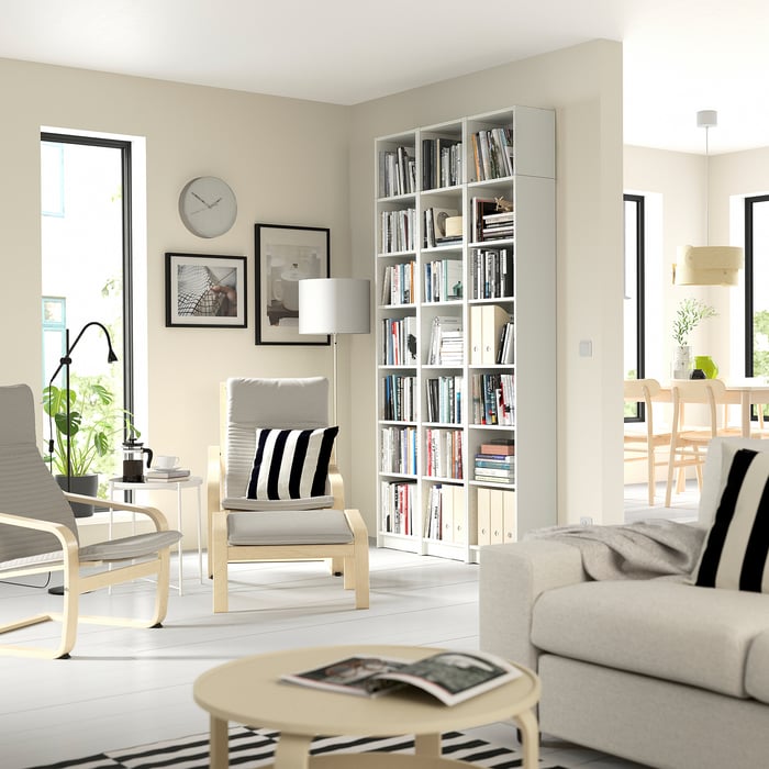 BILLY bookcase w height extension units, white, 120x28x237 cm - IKEA ...