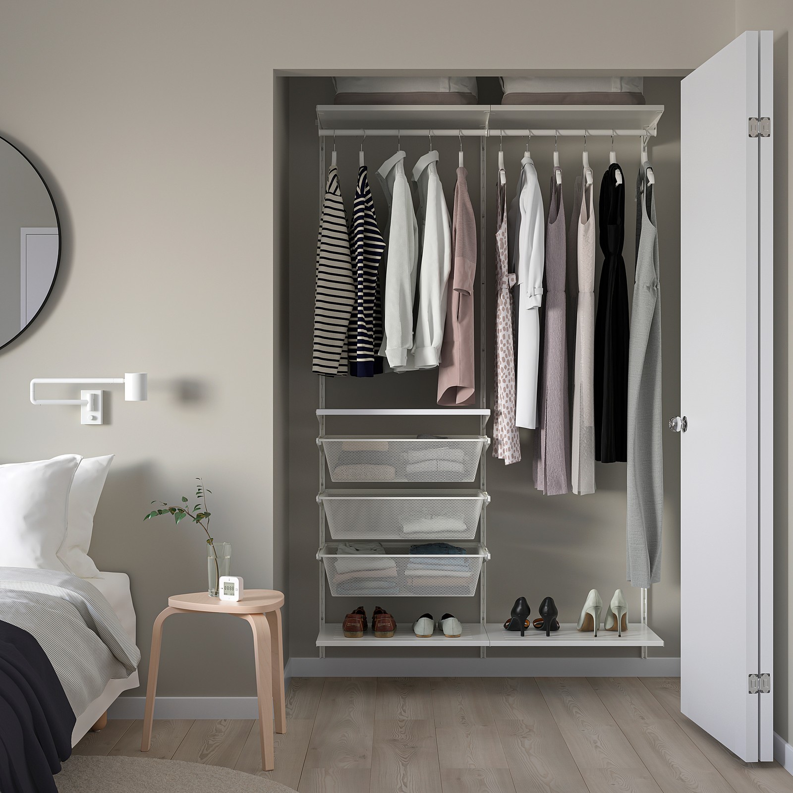 BOAXEL Wardrobe combination - white - IKEA