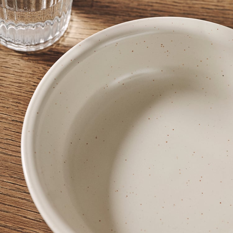 DAGGASTER deep plate, dotted/light beige, 19 cm - IKEA Malaysia