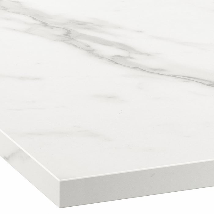 EKBACKEN worktop, white marble effect/laminate, 246x2.8 cm - IKEA Malaysia