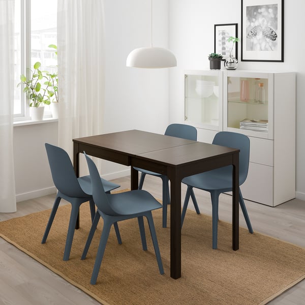 EKEDALEN Extendable table - dark brown - IKEA