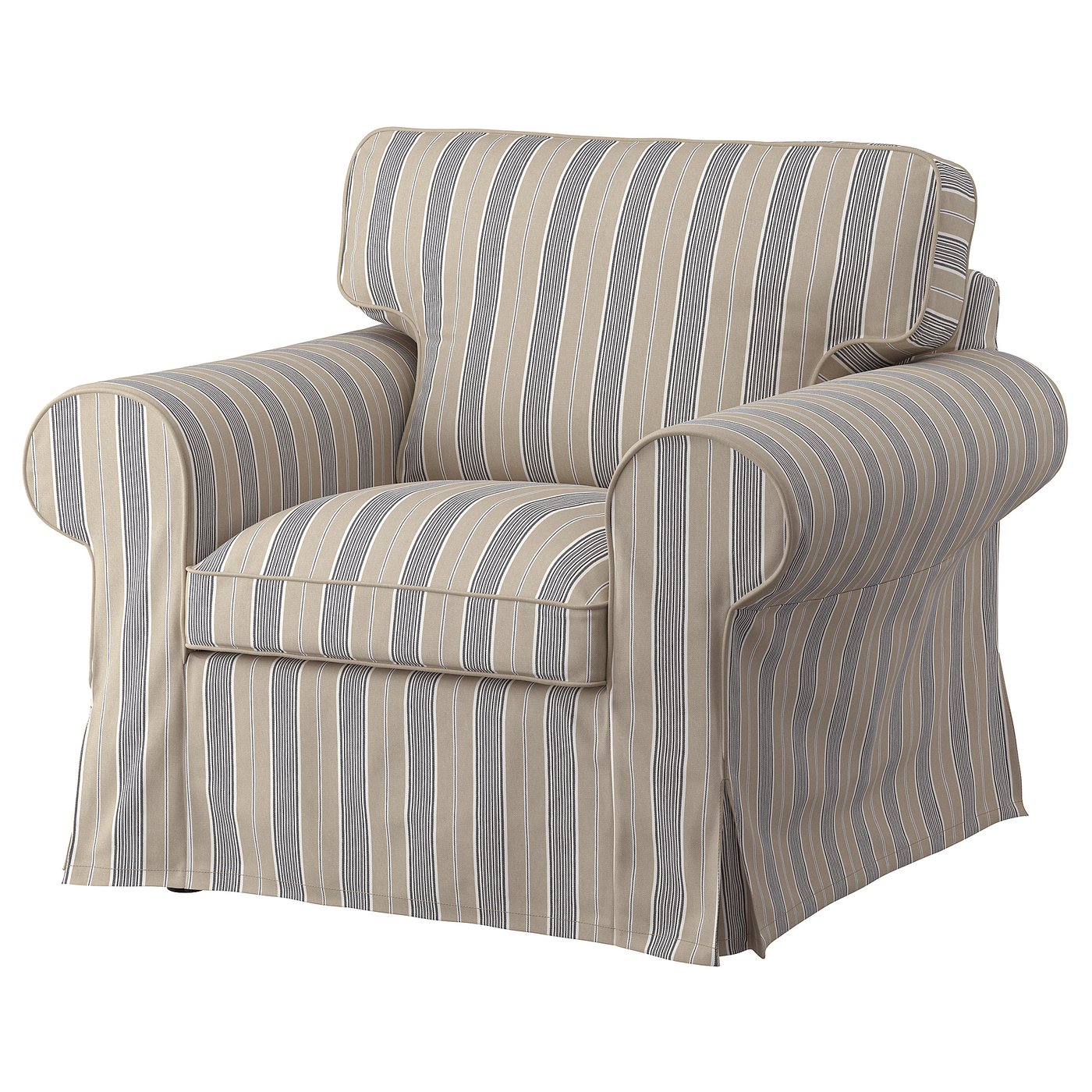 EKTORP armchair, Karlshov beige/multicolour - IKEA Malaysia