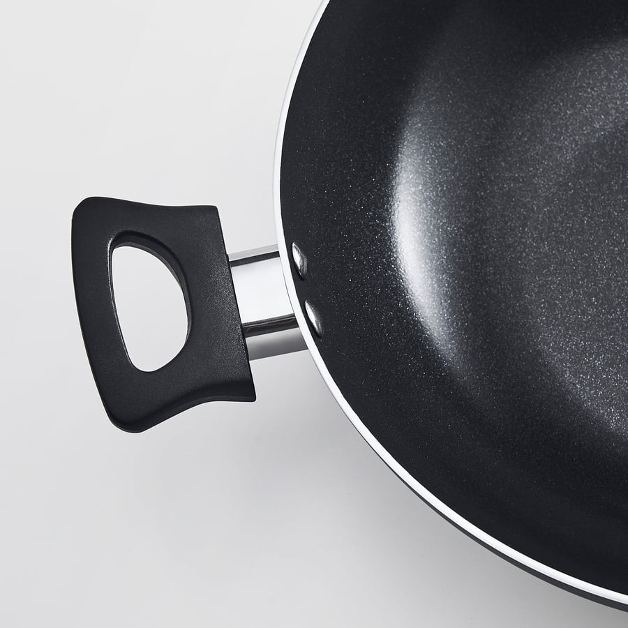 FRUKTKAKA kadai wok, non-stick coating grey, 24 cm - IKEA Malaysia