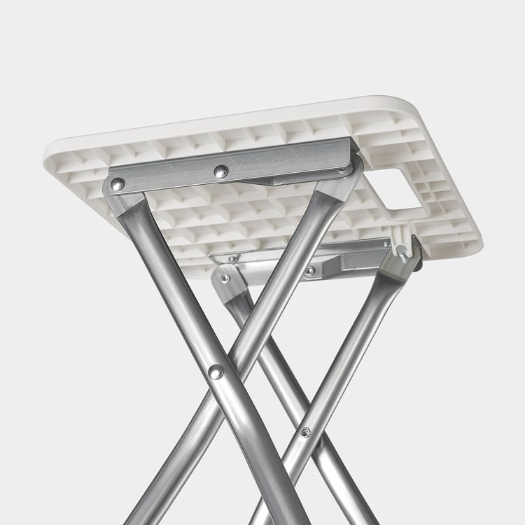 GUNDE folding stool, white - IKEA Malaysia
