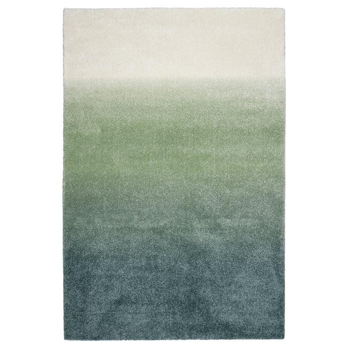 HOTELLRUM rug, high pile, blue/green white, 200x300 cm - IKEA Malaysia