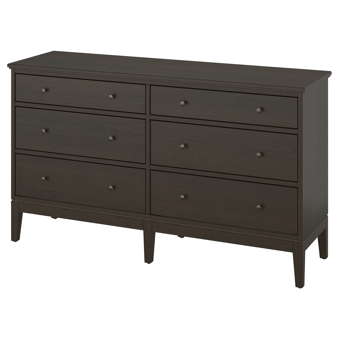 IDANÄS chest of 6 drawers, dark brown stained, 162x95 cm - IKEA Malaysia