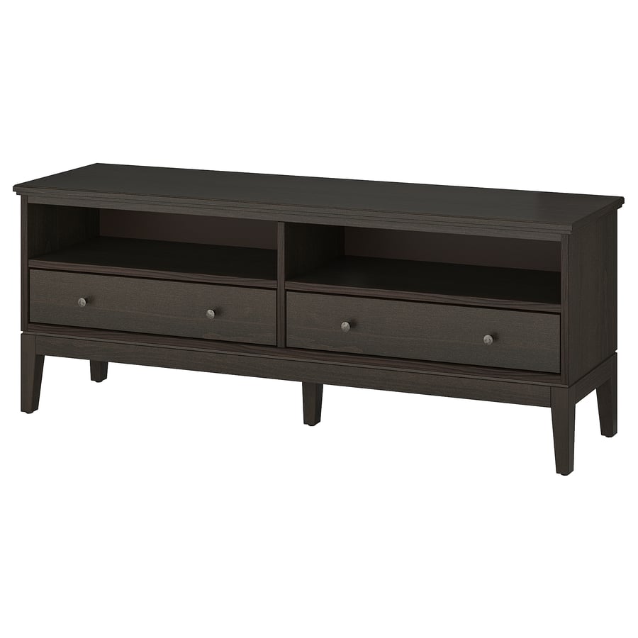 IDANÄS TV bench, dark brown stained, 162x40x63 cm - IKEA Malaysia