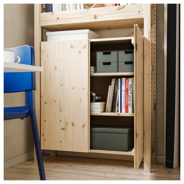 IVAR shelving unit, with box shelf/pine, 89x30x179 cm - IKEA Malaysia