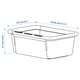 KACKLA extendable box, white, 18-28x13 cm - IKEA Malaysia