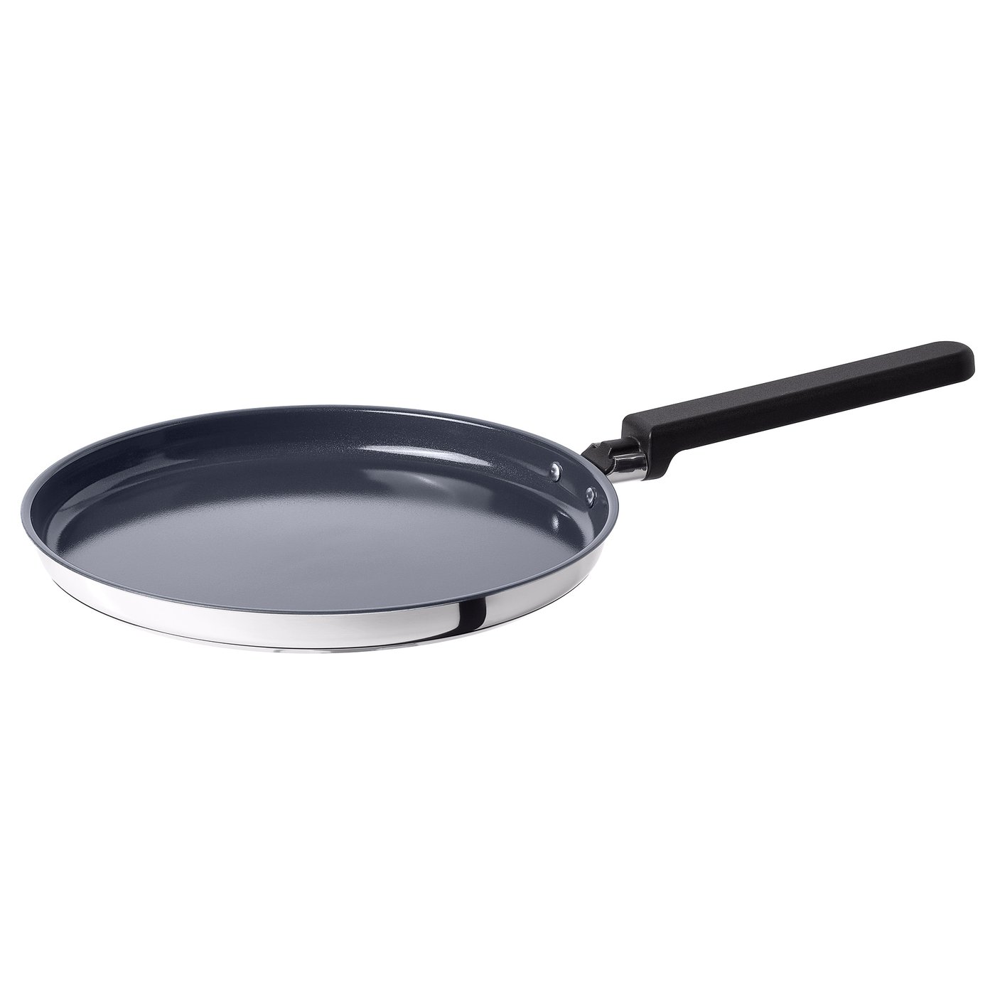 MIDDAGSMAT crepe-/pancake pan, non-stick coating/stainless steel, 24 cm ...