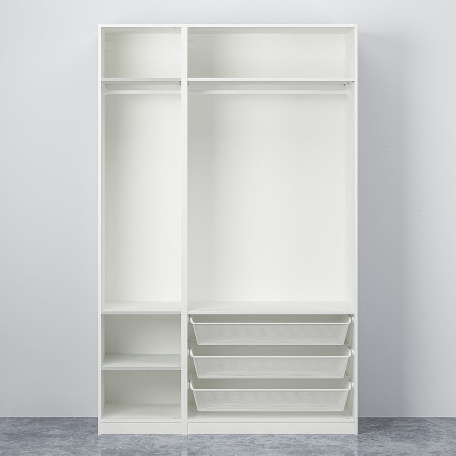 PAX / FLISBERGET wardrobe combination, white/light beige, 150x60x236 cm ...