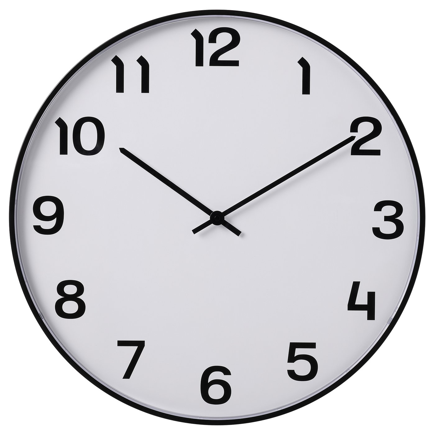 PLUTTIS wall clock, black, 52 cm - IKEA Malaysia