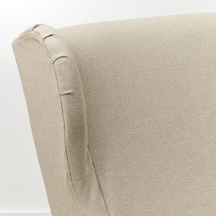 STRANDMON slipcover for wing chair, Naggen beige - IKEA Malaysia