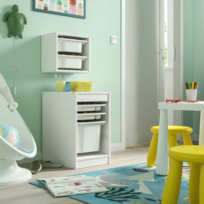 TROFAST wall storage, white/white, 34x21x30 cm - IKEA Malaysia