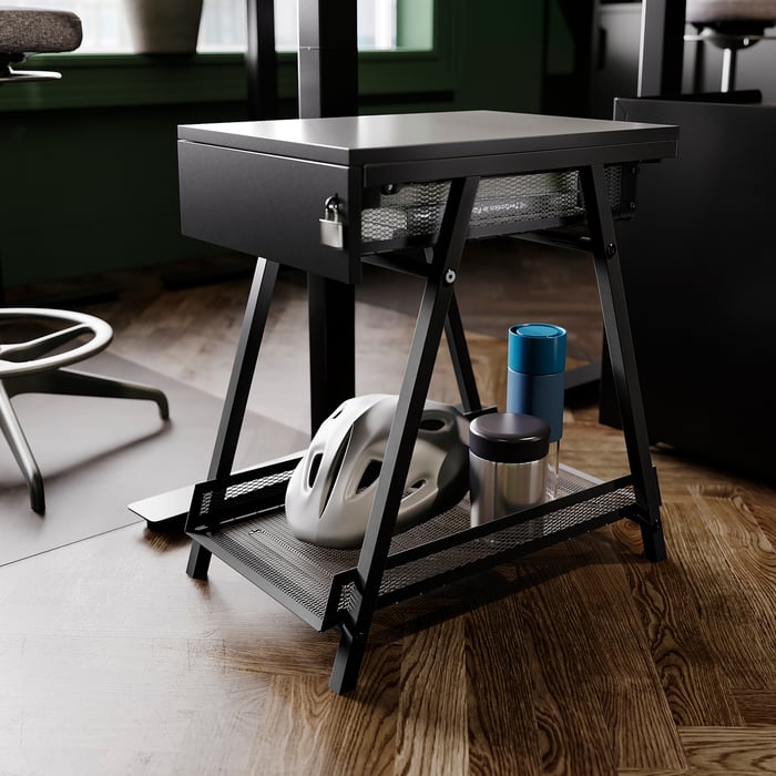 TROTTEN drawer unit, anthracite, 34x56 cm - IKEA Malaysia