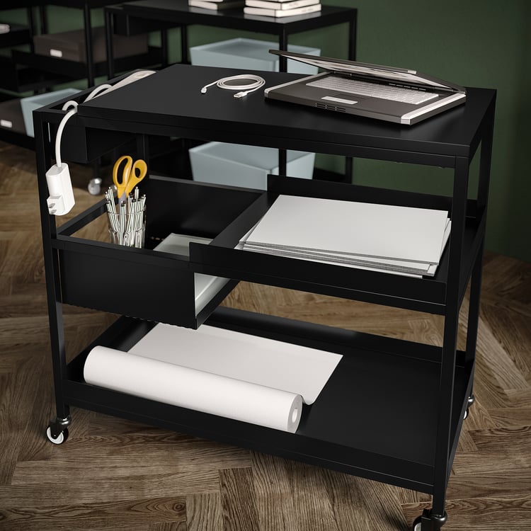 TROTTEN Trolley, anthracite, 80x40 cm - IKEA