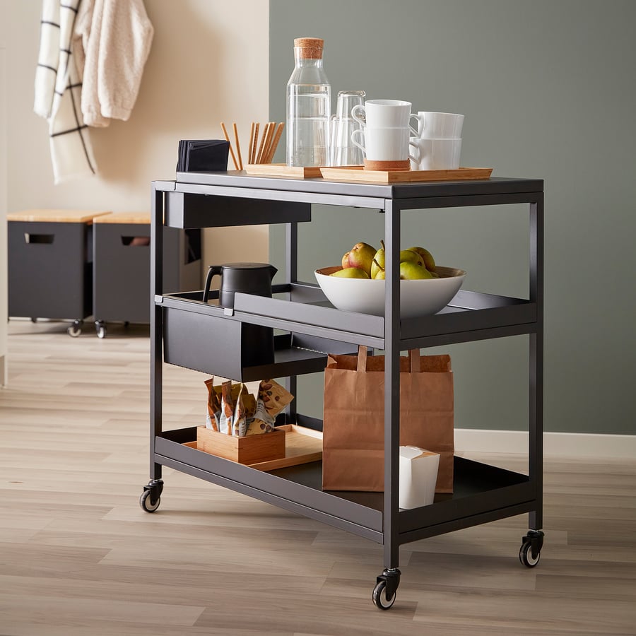 TROTTEN trolley, anthracite, 80x40 cm - IKEA Malaysia