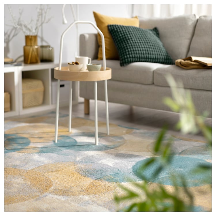 UTTAG rug, low pile, circle pattern/light beige, 160x230 cm - IKEA Malaysia