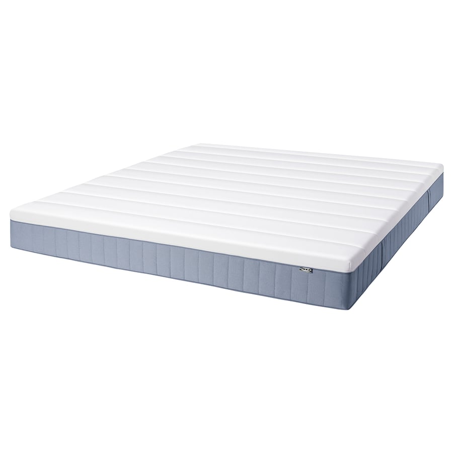 VALLBERGET pocket sprung mattress, with coir super firm/light blue ...