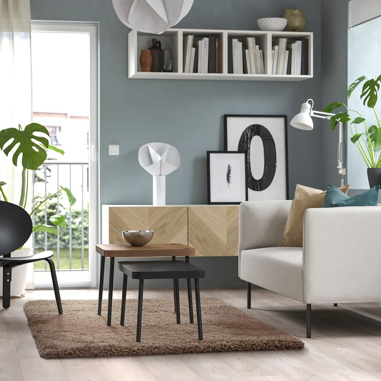 VOLLERSLEV rug, high pile, beige, 133x195 cm - IKEA Malaysia