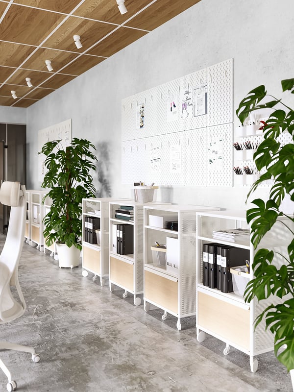 BEKANT unit storan, jaringan dawai halus/putih, 61x101 cm - IKEA Malaysia