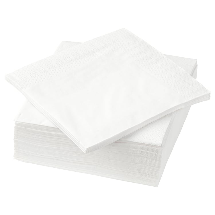 FANTASTISK napkin kertas, putih, 24x24 cm - IKEA Malaysia