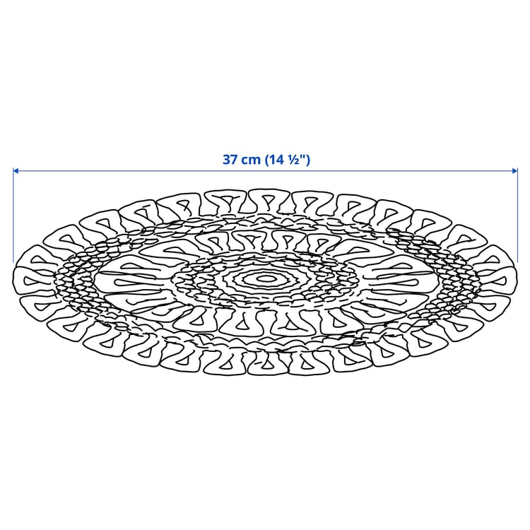 GALLSOPP lapik pinggan, semula jadi/rusiga buatan tangan, 37 cm - IKEA ...