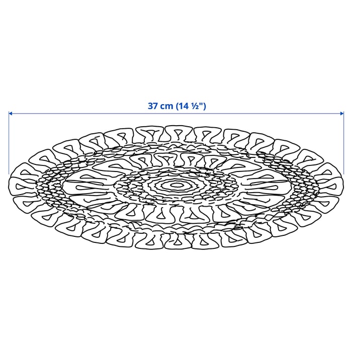 GALLSOPP lapik pinggan, semula jadi/rusiga buatan tangan, 37 cm - IKEA ...